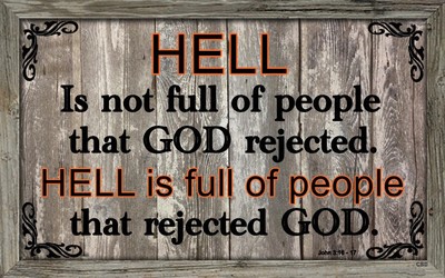 (God Rejected) sign, plaque, gift, religion, Christ, Jesus, hell ...