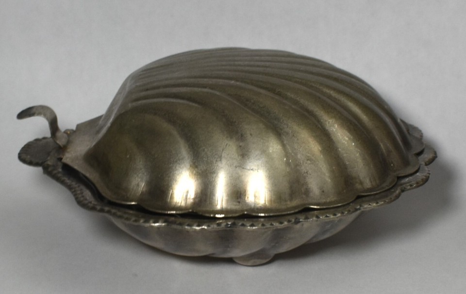 Antique Art Deco-Neveau Claim Shell Lidded Box Serving Warmer Dish ...