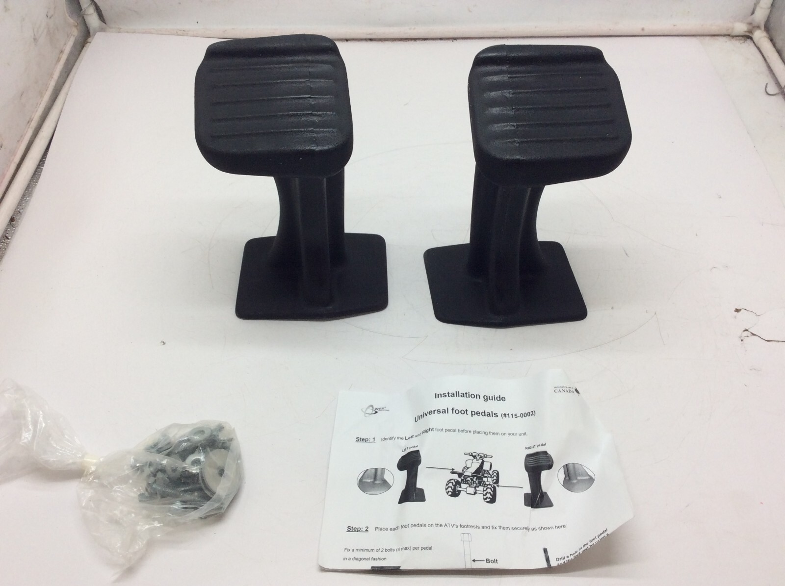 WES Industries Universal ATV Foot Pedals Yamaha Polaris Suzuki Honda ...