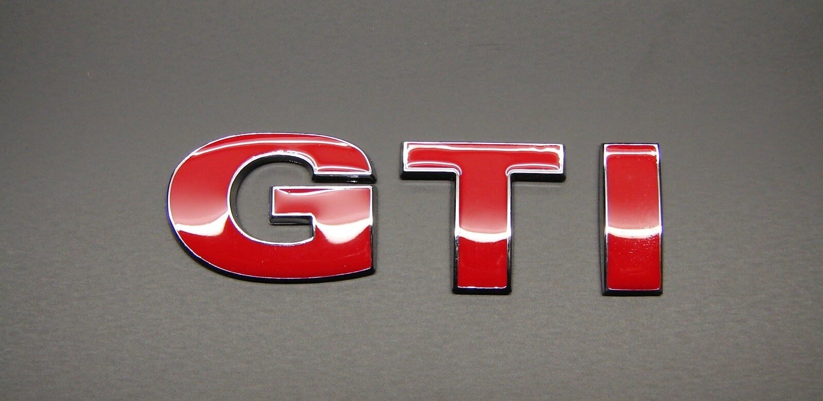 RED GTI LETTERS 3D CAR Emblem Decal STICKER SELF ADHESIVE BACK GTI | eBay