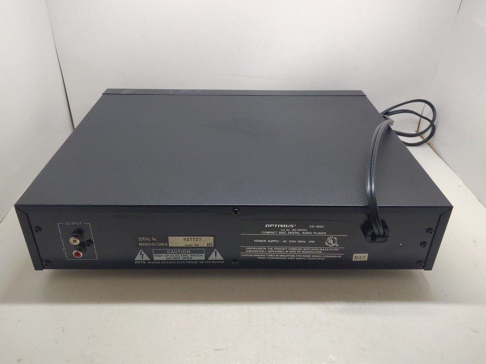VTG Optimus CD-1650 Digital Audio CD Player Works Turns On | eBay