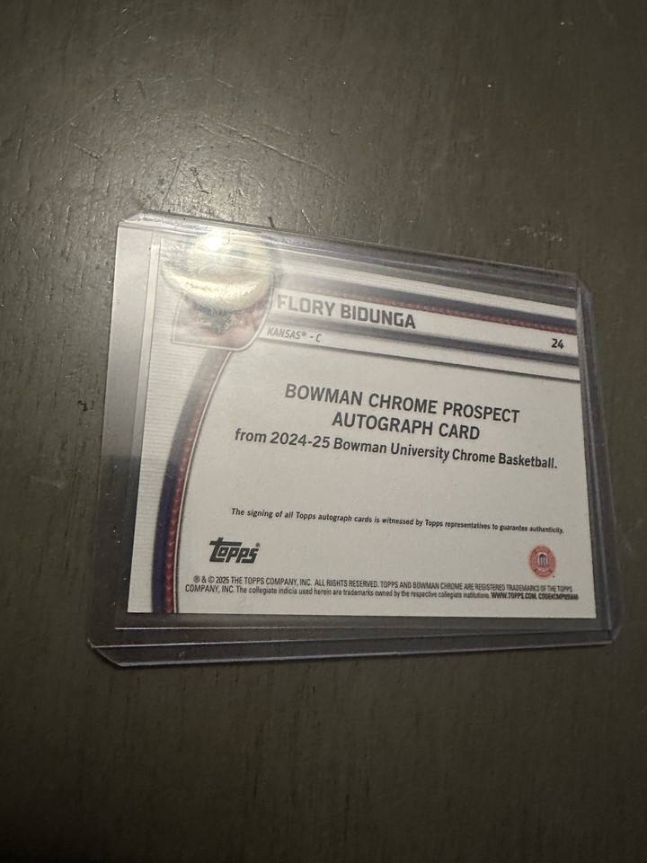 2024-25 Bowman U Chrome - Flory Bidunga - Green Refractor Auto /99 | eBay