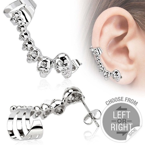 Earring Double 316L Stainless Steel Cartilage Ear Cuff with Mini Cast ...