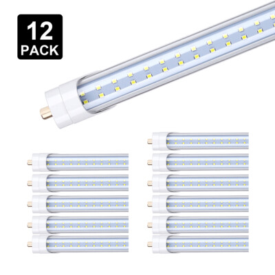 12Pack 8FT Led Tube Light 65W 8 Foot Led Shop Light T8 T12 Single Pin ...