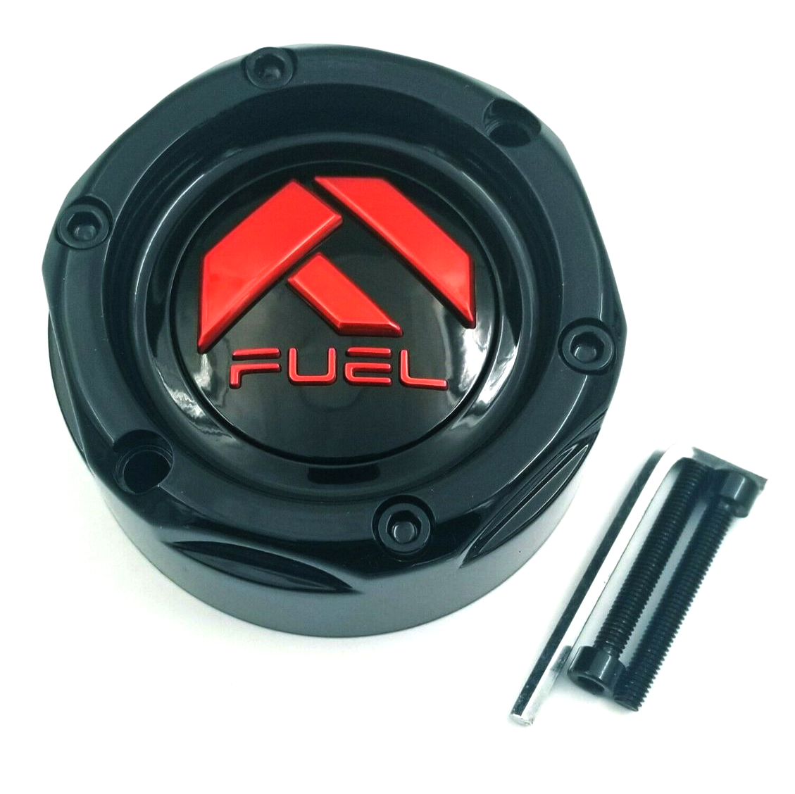 Fuel Forged Gloss Black w/ Red Center Cap 20"-28" 5 6 8 10 Lug FF01 ...