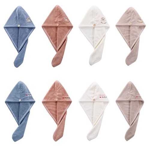 Strong Water Absorbent Dry Hair Cap Microfiber Hair Drying Wrap Women ...