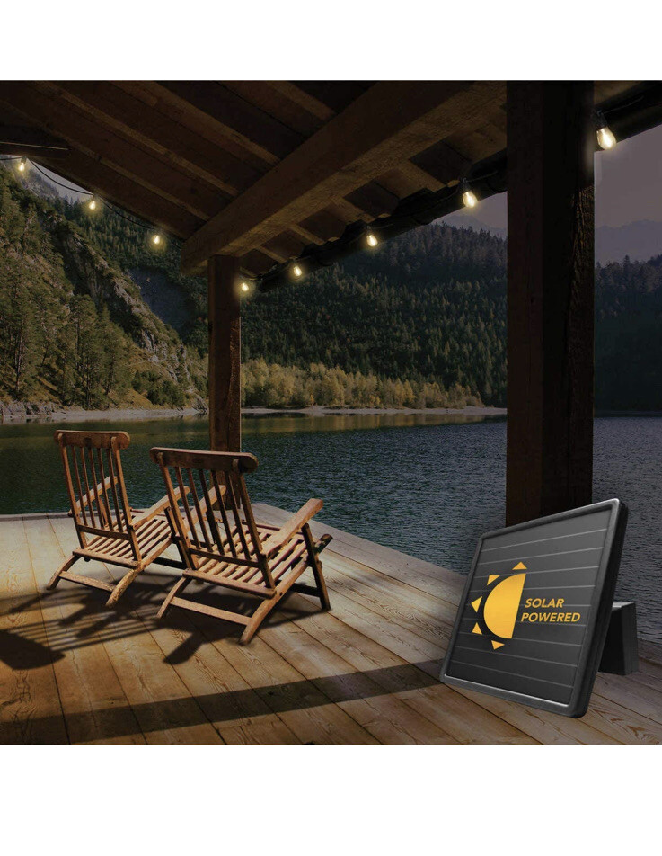 Sunforce 35' Solar String Lights with Remote Control 15 LED BULBS ...