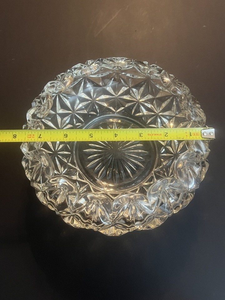Imperial Glass Crystal Scallop Folded Edge Centerpiece Serving Bowl ...