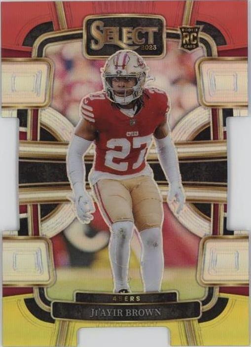 2023 Panini Select - Concourse Ji'Ayir Brown #91 Red & Yellow Prizm Die ...