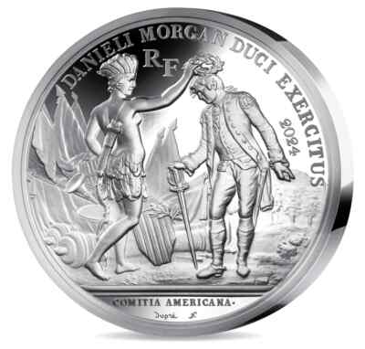 FRANCE 2024 Battle COWPENS 20€ Silver Coin 1oz daniel MORGAN Victory ...