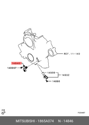 Genuine OE Sensor Assembly Oil Pressure 1865A074 for Mitsubishi 1865 ...