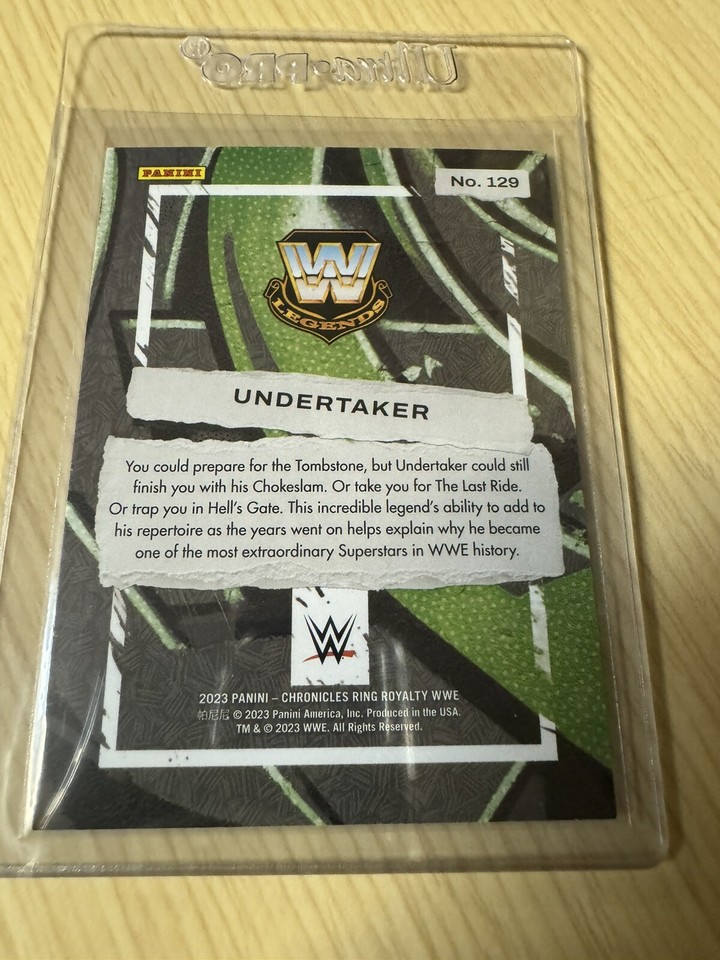 The Undertaker Ring Royalty Bronze Parallel WWE Panini Chronicles 2023 ...