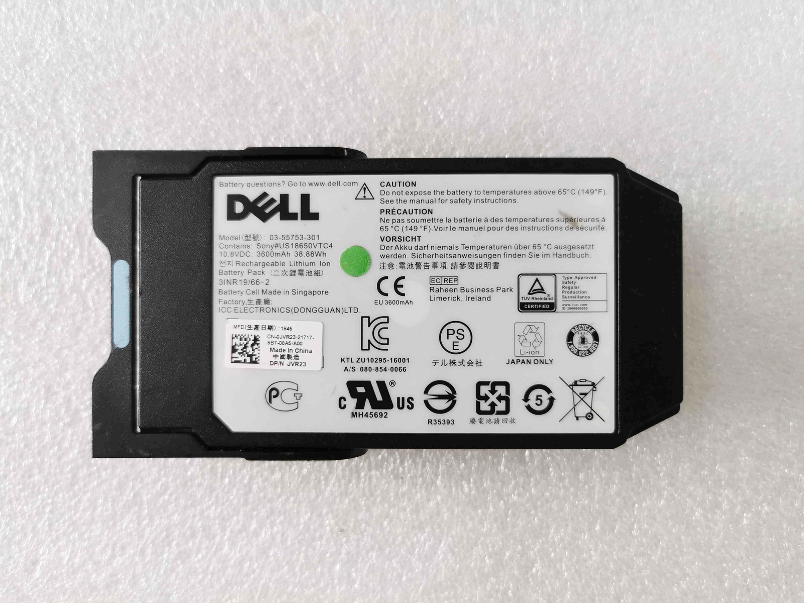 Dell SCV3020 JVR23 03-55753-301 3600mAh Rechargeable Battery Date 2023 ...