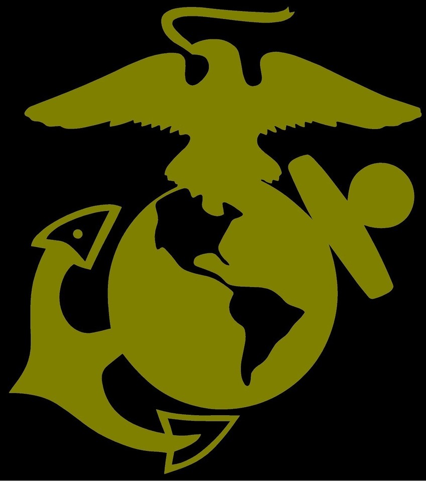 Marine Corp Emblem USMC Marines Logo Vinyl Decal Multiple Colors and ...