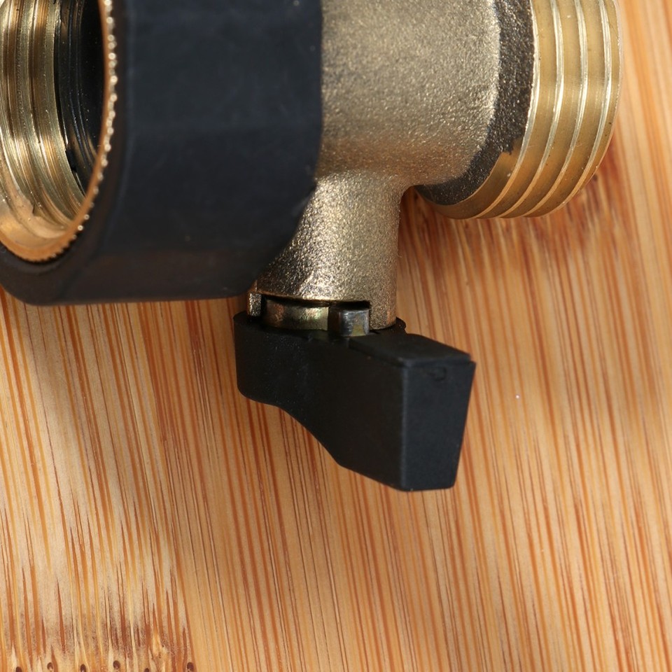 Garden Hose Connector with Brass Shut Off Valve for 3/4 Inch Inlet ...