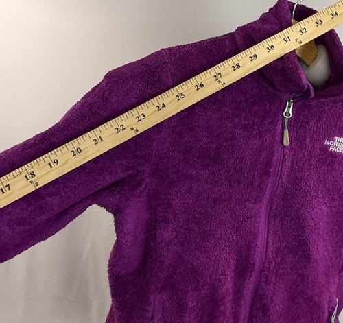 THE NORTH FACE Osito Fleece Jacket Womens Small Purple Borg Full Zip ...