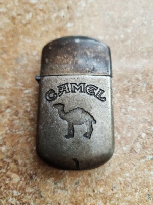 VTG-Camel Lighter-Flip Top Rounded Lighter-Tarnished-Not Tested | eBay