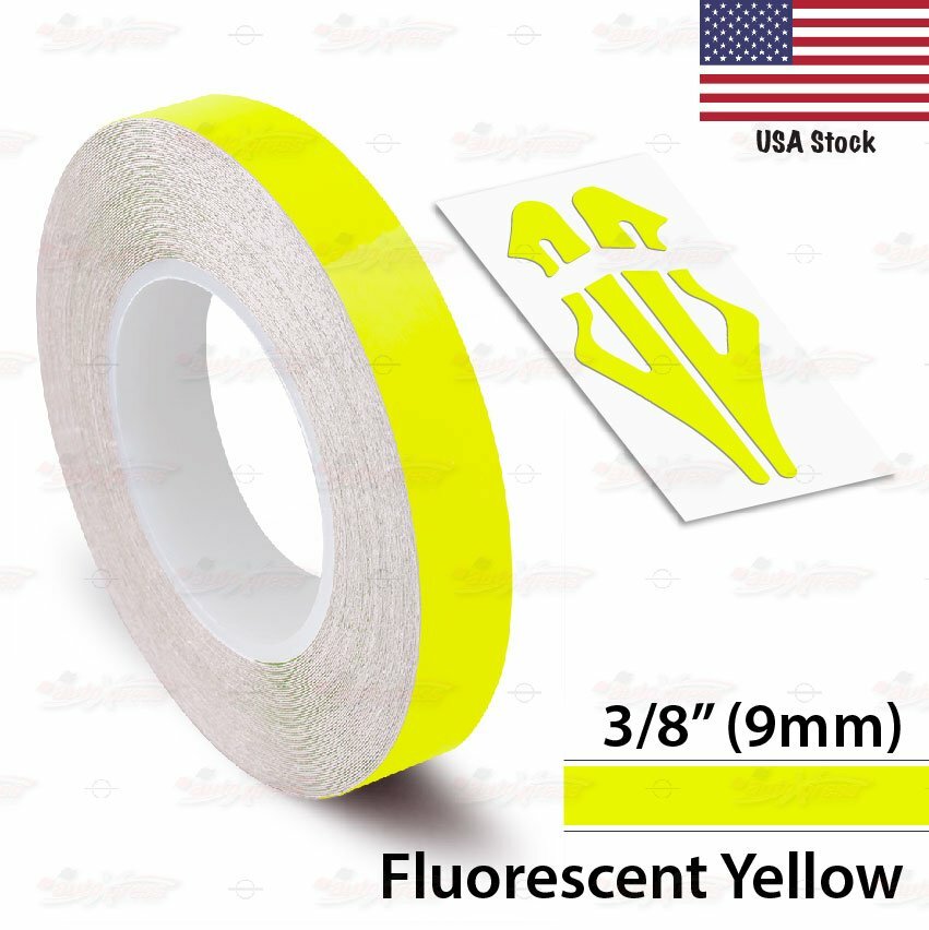 BRIGHT YELLOW Vinyl Pinstriping Pin Stripe Car Motorcycle Tape Decal ...
