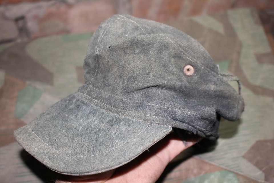 ORIGINAL WW2 GERMAN M43 M44 FELDMUTZE ARMY FIELD CAP REMAINS EASTERN ...