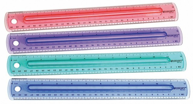 Westcott Finger Grip Ruler 12 Inches Assorted Color for sale online | eBay