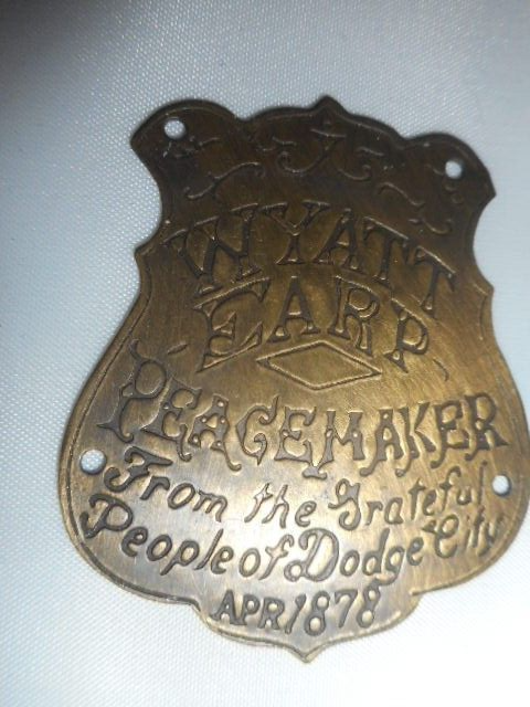 Wyatt Earp Peacemaker Dodge City 1878 Gun Butt Tag | eBay