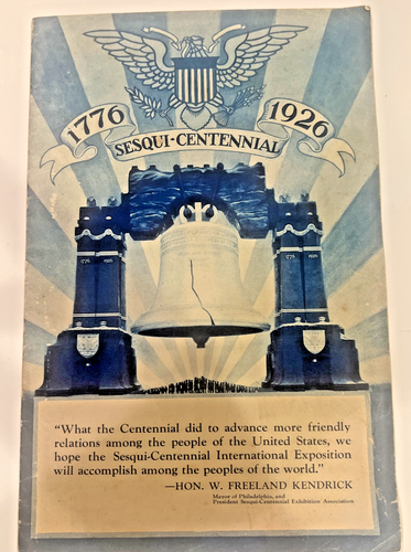 1926 Philadelphia Sesquicentennial United States Anniversary Booklet ...