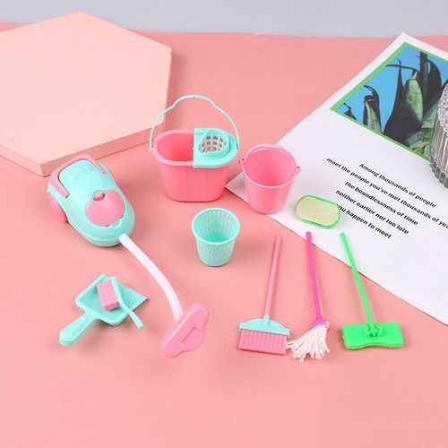 10Pcs/set Furniture Toys Miniature House Cleaning Tool Doll House ...