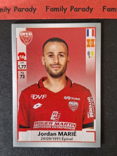 Jordan Marié 128 Dijon FCO Sticker Panini Foot France Ligue 1 2019 2020 ...