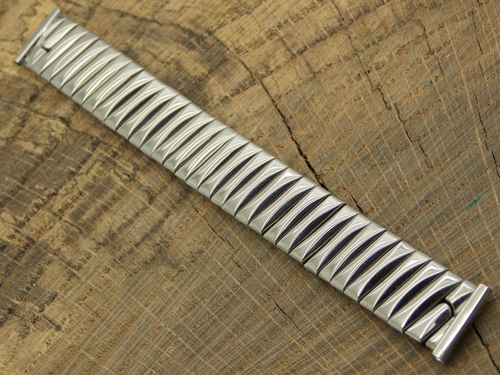 NOS Eton Unused Vintage Watch Band Expansion Stainless Steel 16mm Mens ...