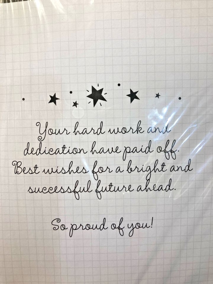 Congrats Grad Dimensional Gold Star Greeting Card with Envelope for ...