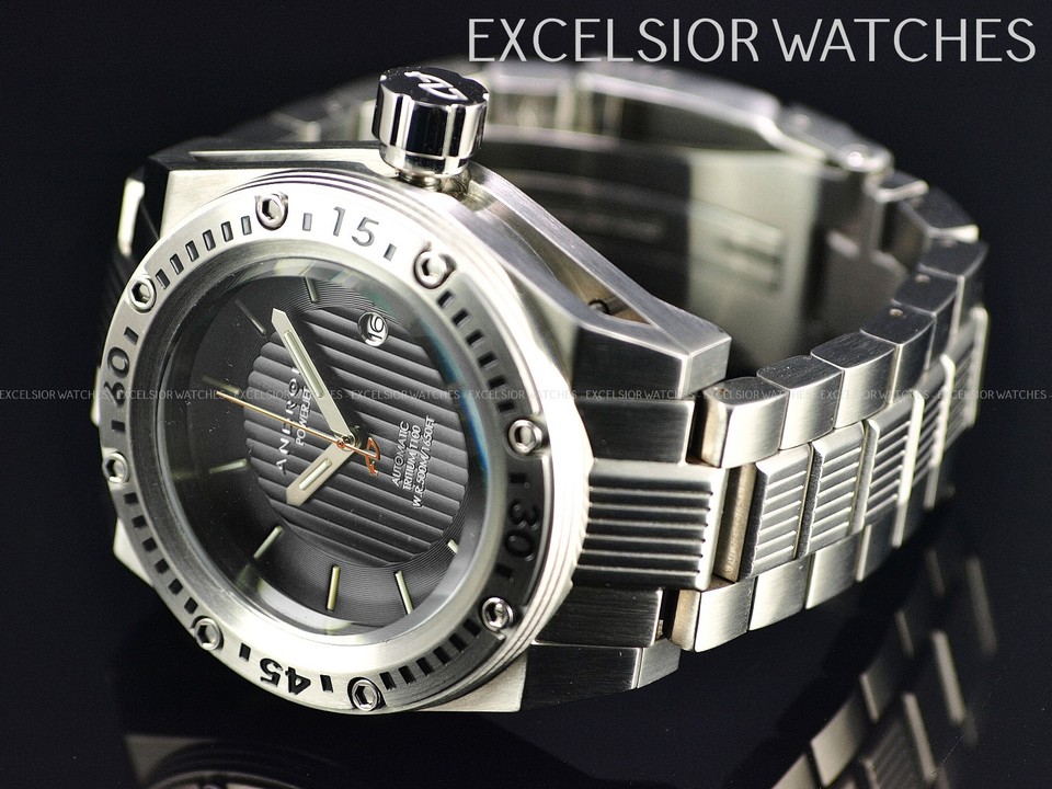 ANDROID 50MM MENS AUTOMATIC POWERJET WATCH W/T-100/BLACK DIAL/LE #137/ ...