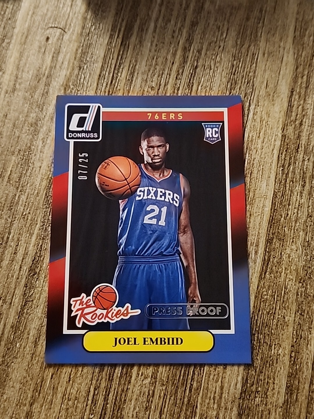 2014-15 Panini Donruss Joel Embiid The Rookies Press Proof Rookie RC ...