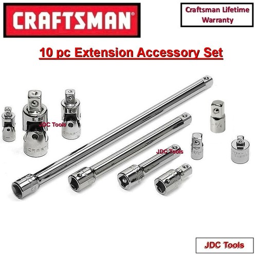 CRAFTSMAN TOOLS 10 PC EXTENSION UNIVERSALS ADAPTERS SET | eBay