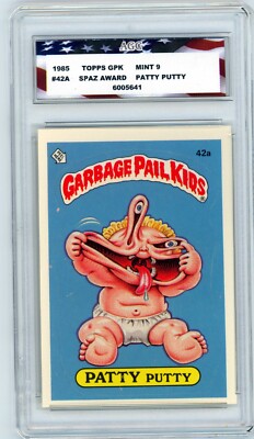 1985 Topps Glossy Garbage Pail Kids #42A Patty Putty Spaz Award AGC 9 ...