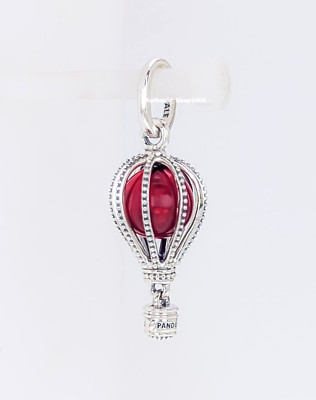 New 100% Authentic PANDORA 925 Red Murano Glass Hot Air Balloon Charm ...