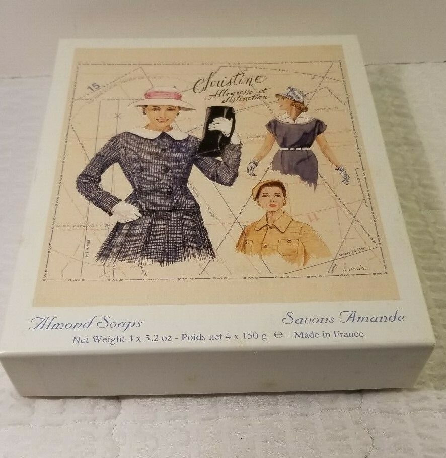 Box of Four Delicately Perfumed Almond Soaps - Christine- Made in ...