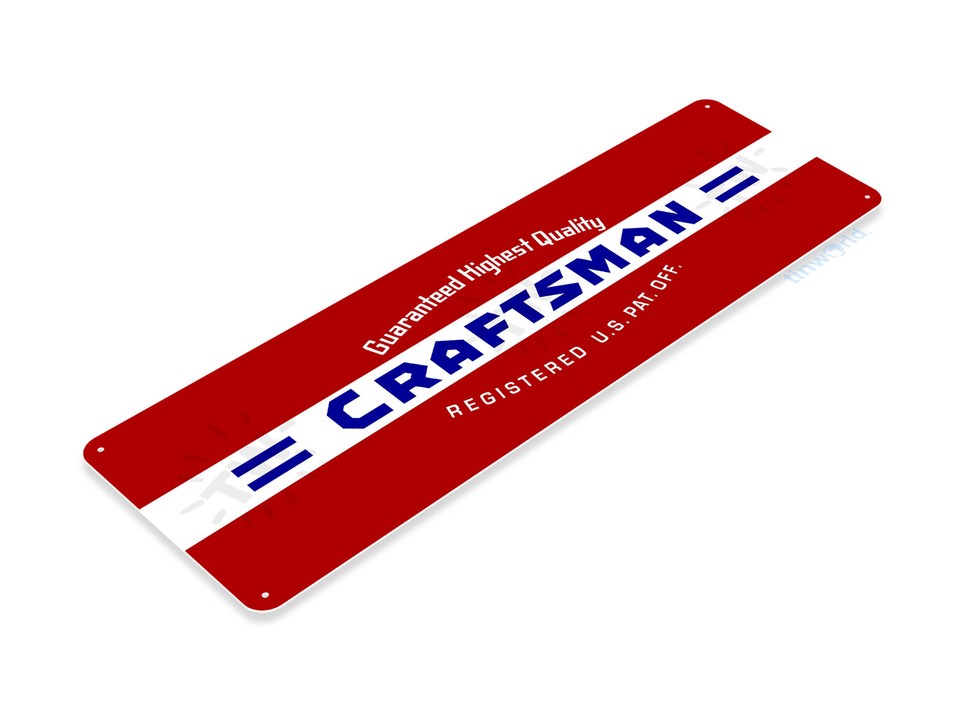 TIN SIGN Craftsman Retro Garage Auto Shop Tool Box Store Sign Red C279 ...