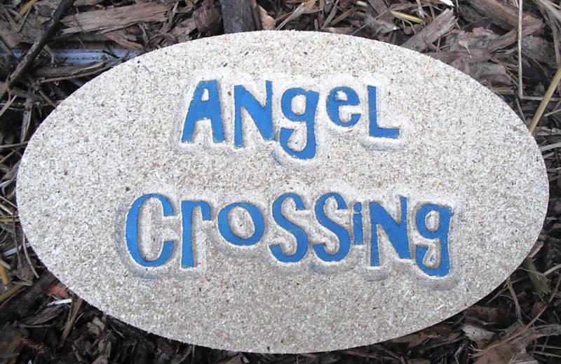 Angel crossing concrete mold plaster cement mould 9.75" x 6" x 3/4 ...