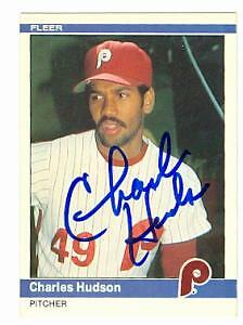 Charles Hudson autographed baseball card (Philadelphia Phillies) 1984 ...