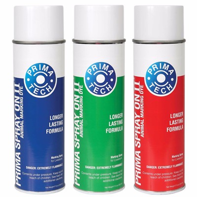 Prima Spray-On II Livestock Marking Paint - Blue 12 oz. | eBay