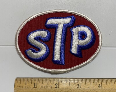 Vintage STP Motor Oil Auto Racing Souvenir Embroidered Patch Badge 4 1/ ...