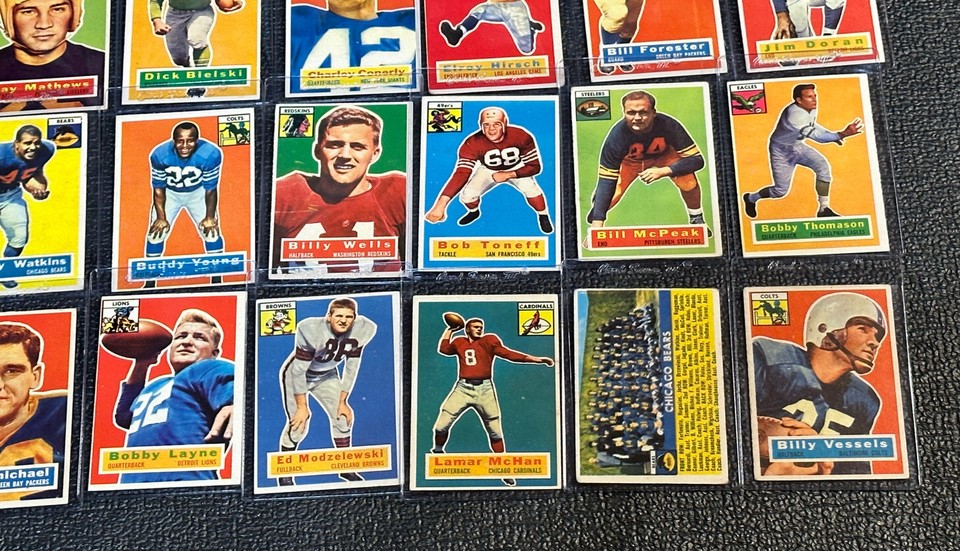 1956 Topps Football Complete Set 1-120 (VG / VG-EX) | eBay