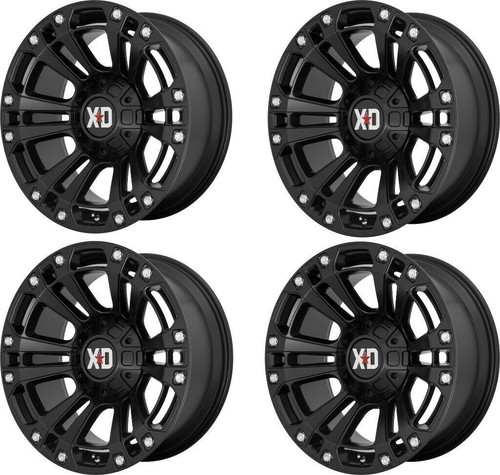 Set 4 XD XD851 Monster 3 20x10 8x6.5 Satin Black Wheels 20" -18mm Rims ...