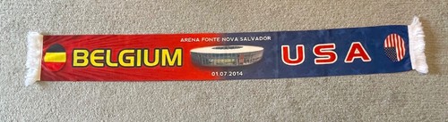 USA Belgium 2014 FIFA World Cup round of 16 match scarf USMNT US Soccer ...