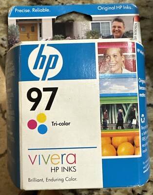 Genuine HP 97 Tri Color Ink Cartridge C9363WN New Sealed Exp Dec 2008 ...