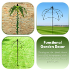 Metal Umbrella Plant Support Outdoor Rose Arch Climber Trellis Flower ...