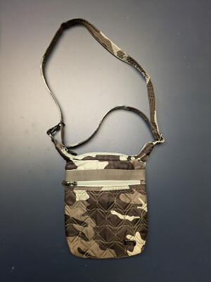 Lug Skipper Small Camo Crossbody Bag Gray | eBay