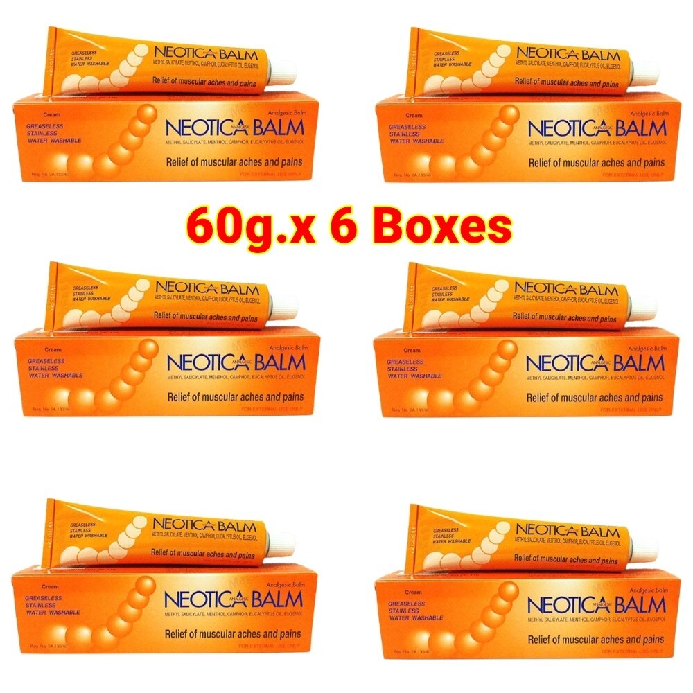 60g.NEOTICA BALM Analgesic Cream Relief Muscular Aches Pains Massage 6 ...