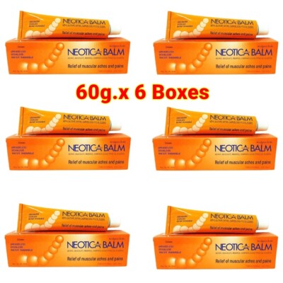 60g.NEOTICA BALM Analgesic Cream Relief Muscular Aches Pains Massage 6 ...