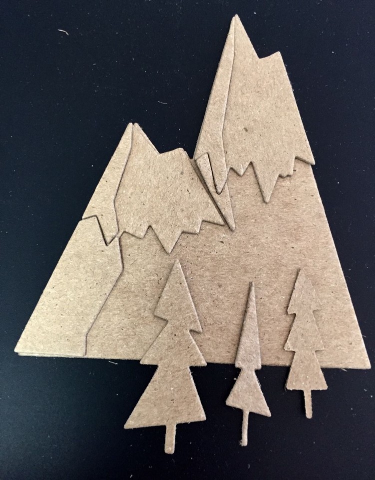 Tim Holtz Die Cuts * Alpine * Mountain Scene * Five Sets * Chipboard | eBay